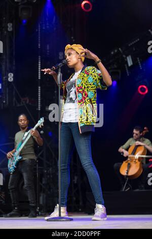 File photo of Imany in concert at Paleo Festival in Nyon, Switzerland ...