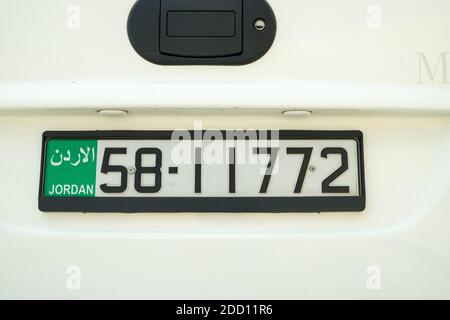 Car plates, Jordan Stock Photo - Alamy