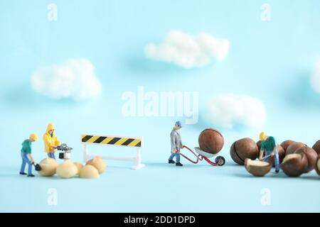 A closeup shot of miniature labor figures Stock Photo - Alamy