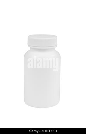 Plastic bottle without label on white background Stock Photo - Alamy