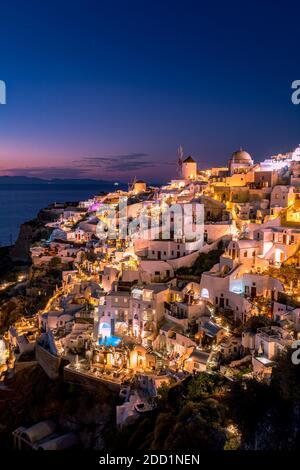 Beautiful sunset view of famous traditional white windmills, Mykonos ...