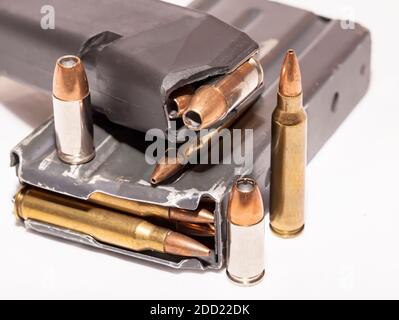 Two pistol box magazine for the pistol with bullets caliber 9mm Stock ...