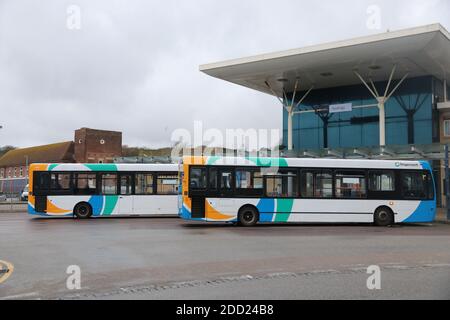 STAGECOACH BUS IN NEW LIVERY Stock Photo - Alamy