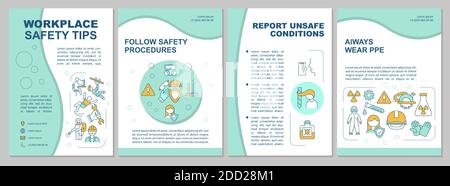 Workplace safety brochure template Stock Vector Image & Art - Alamy