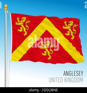 Anglesey flag, United Kingdom, vector illustration Stock Vector Image ...
