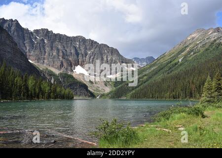 Camping, Taylor Lake, Banff National Park, Banff, Alberta Stock Photo ...