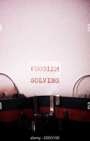 Problem solving phrase written with a typewriter Stock Photo - Alamy
