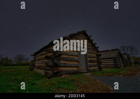 Reproduction Log Cabins at Valley Forge National Historical Park With a ...