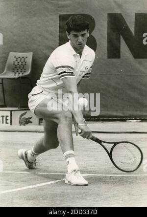 Italian tennis player Omar Camporese and his wife Ludovica Viscardi ...