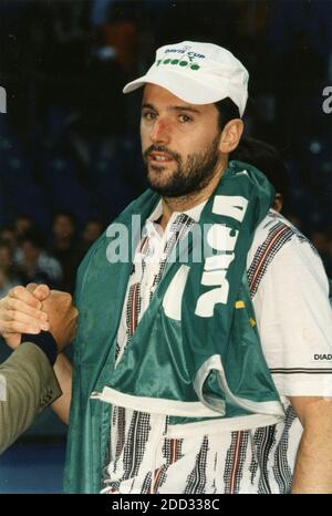 Italian tennis player Omar Camporese and his wife Ludovica Viscardi ...