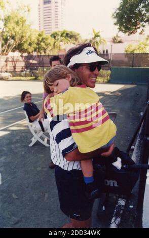 American tennis player Chris Evert's parents Jimmy and Colette, 2000 ...