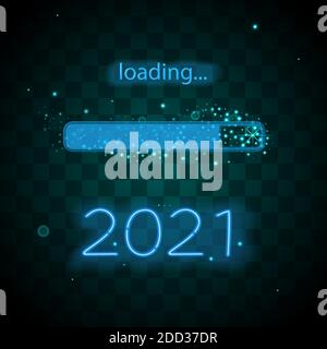 Neon progress bar new year Stock Vector Image & Art - Alamy