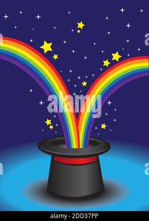 rainbow with stars magic sorcery Stock Vector Image & Art - Alamy