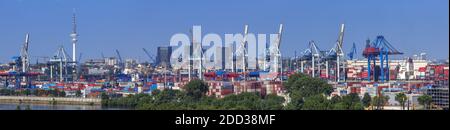 Germany, Hamburg, port, Hansa terminal, construction site, extension ...