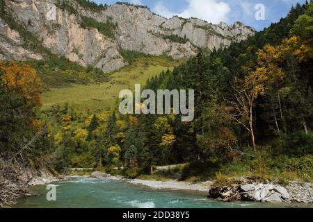 Gansu province zhuoni valley gully Stock Photo - Alamy