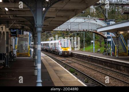 British Rail Class 720 Aventra train of Greater Anglia passing Hawkwell ...