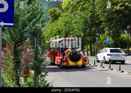 The beautiful streets of Sinaia, Romania Stock Photo - Alamy