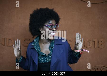 Actress Claudia Tagbo attends the 2018 French Open - Day T'en at Roland ...