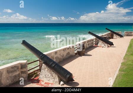 Needham's Point is a medieval fortification with cannons on the ...
