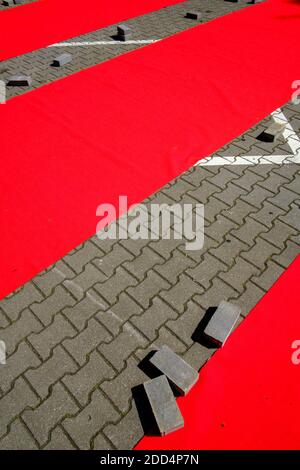 Texture red brick pavement. High resolution Stock Photo - Alamy