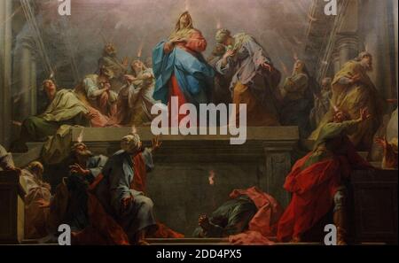 The descent of the Holy Spirit (Pentecost). Museum: Musée des Beaux ...