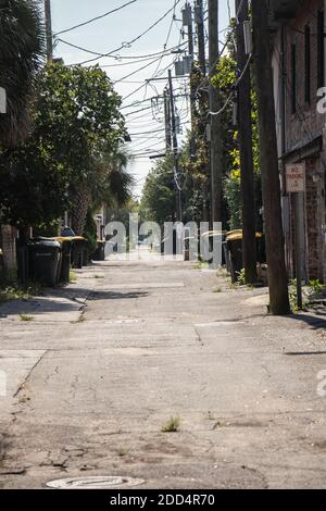 garbage in a dumpster back alley vancouver canada Stock Photo - Alamy