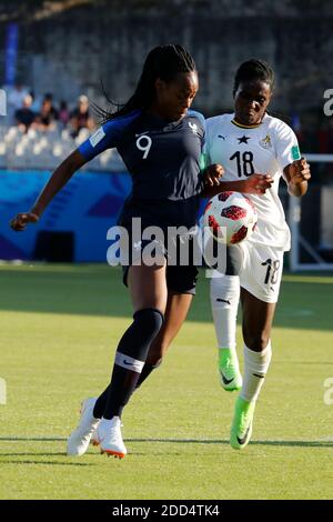France's Marie-Antoinette Katoto battles Ghana's Shine Agbomadzi during ...