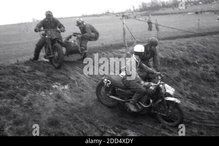Motor sidecar-racing circuit and motorcycle racing circa 1960 United ...