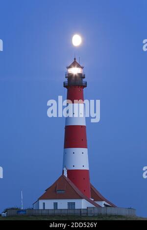 Lighthouse Westerheversand in Westerhever, Germany Stock Photo - Alamy