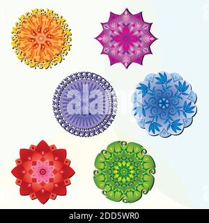 Vector illustration various pattern flower frame for decoration home ...