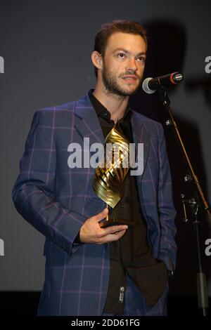 Felix Maritaud is awarded for Sauvage during the closing ceremony of ...