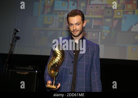 Felix Maritaud is awarded for Sauvage during the closing ceremony of ...