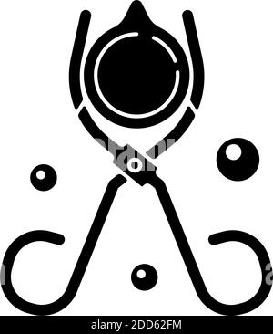 Tongs icon vector, filled flat sign, solid pictogram isolated on white ...