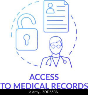 Access to healthcare blue gradient concept icon Stock Vector Image ...