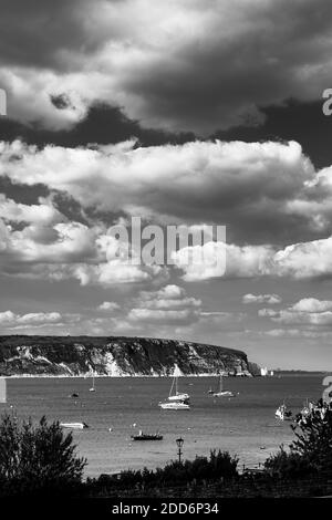 Boats in Swanage Harbour, Dorset, England, United Kingdom, Europe Stock ...