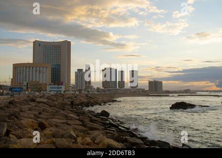 Capital of Libya, Tripoli seafront skyline view Stock Photo - Alamy