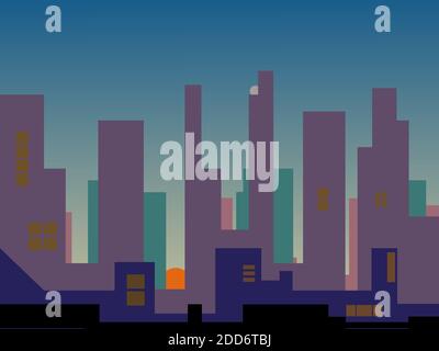 sunrise city scape Stock Photo - Alamy