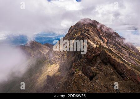 Ruminahui Volcano summit, Cotopaxi National Park, Avenue of Volcanoes ...