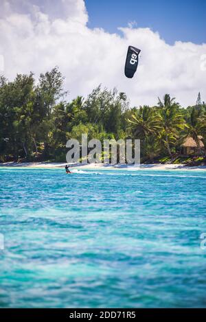 Surfing in the Cook Islands Stock Photo - Alamy