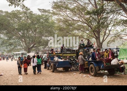 Chin Lone, traditional sport in Myanmar played with a bamboo ball ...