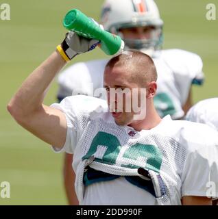 Miami Dolphins wide receiver Brian Hartline is shown on the sideline ...