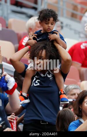 France's Steven Nzonzi family during the 2018 FIFA World Cup Russia ...
