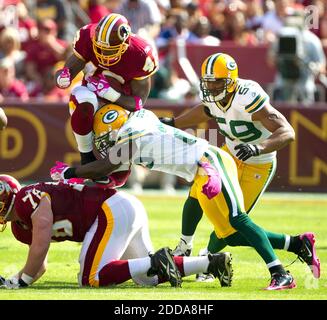 Green Bay Packers cornerback Josh Jackson (37) warms up before an NFL ...