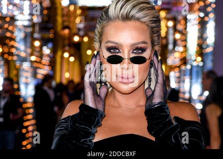 Lebanese singer Maya Diab walks the red carpet as she arrives to the ...