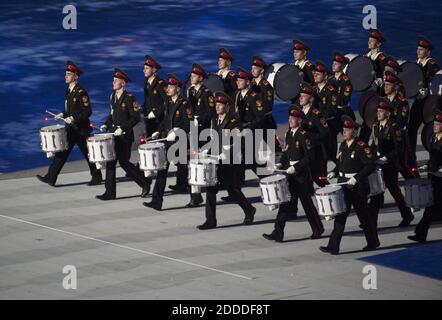 Drummers perform during the Closing Ceremony of the Games of the Games ...