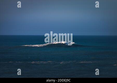 Belharra wave, one the highest of the world appearing at the basque ...