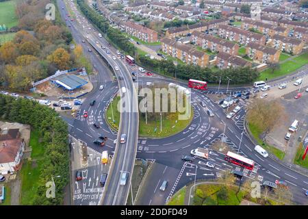 Gallows Corner Roundabout in Romford Stock Photo - Alamy