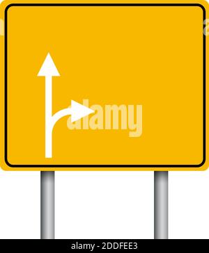 Empty yellow road signs Stock Vector Image & Art - Alamy