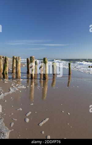 Groynes on the beach, Sylt Island, Germany Stock Photo - Alamy