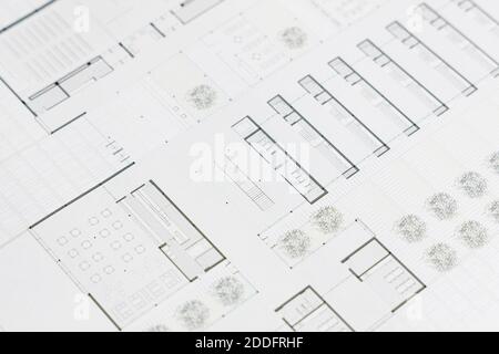 Plan Drawing Public Building Stock Photo - Alamy